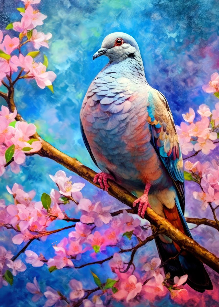 'Dove bird' Poster, picture, metal print, paint by JBJart Justyna ...