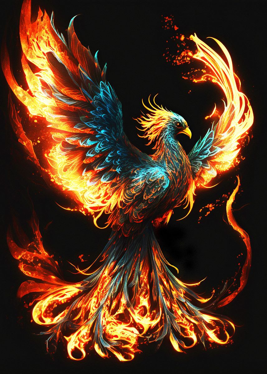 'Phoenix Legend' Poster, picture, metal print, paint by Coffee Design ...