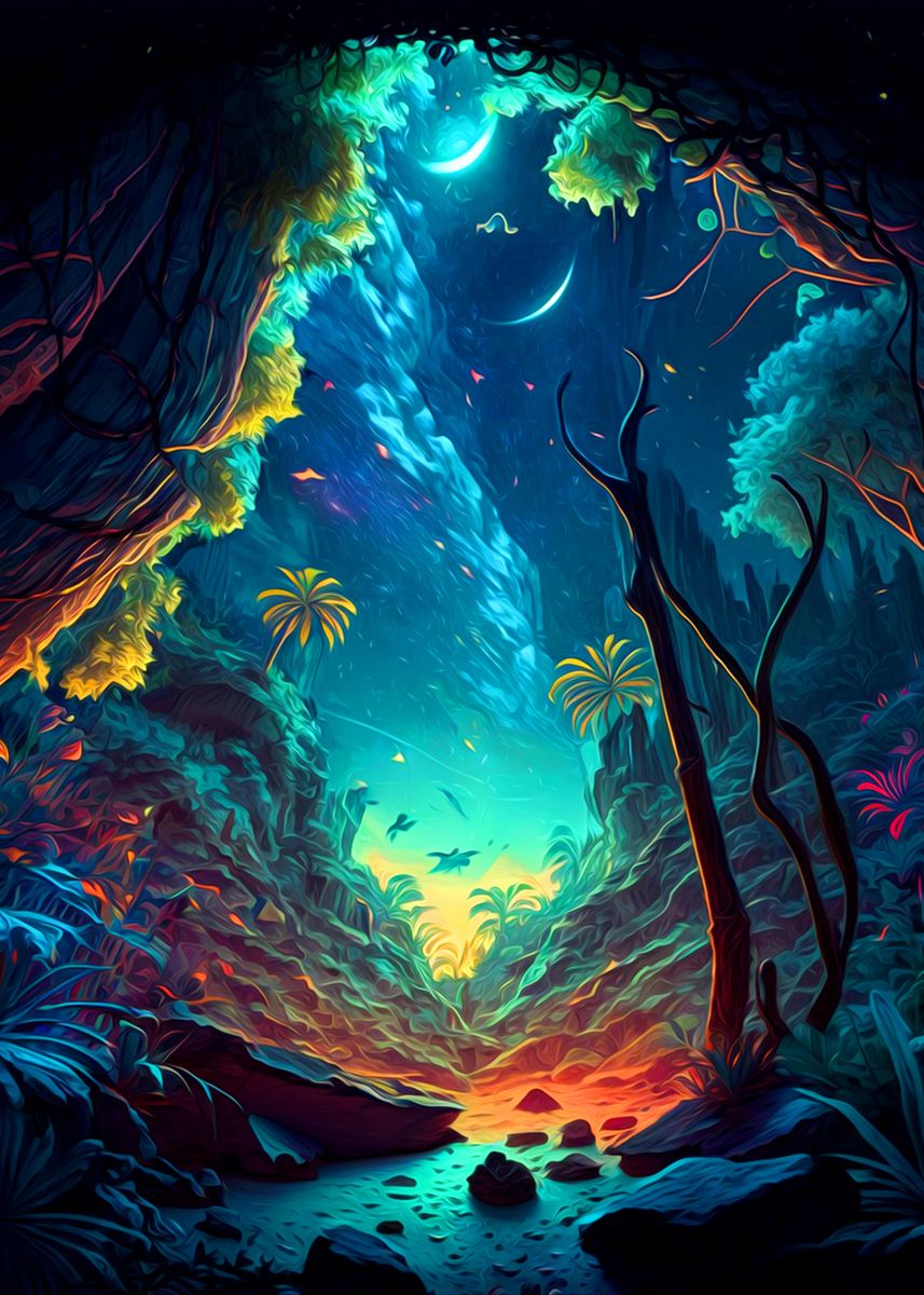 'Colorful Landscape' Poster, picture, metal print, paint by Yeager ...