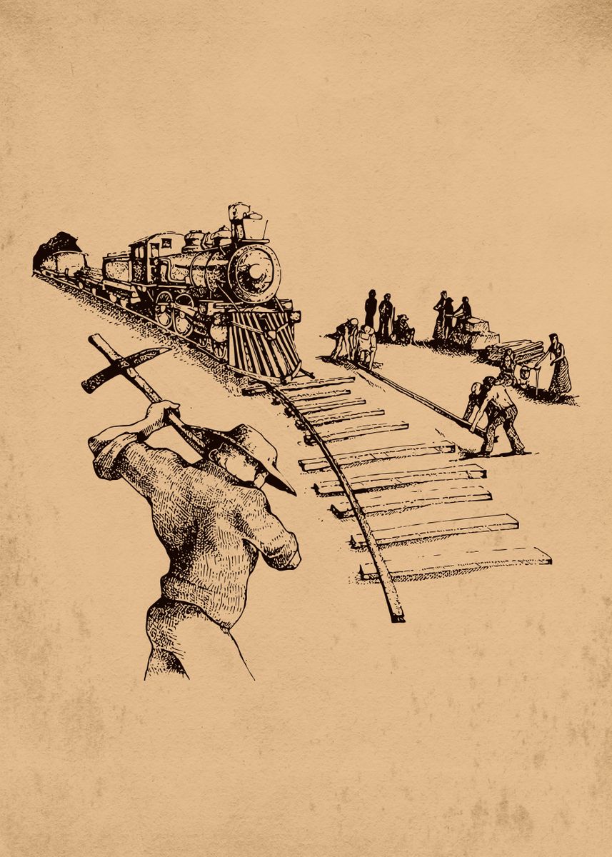 'Slow Train Coming' Poster, picture, metal print, paint by supergaff ...