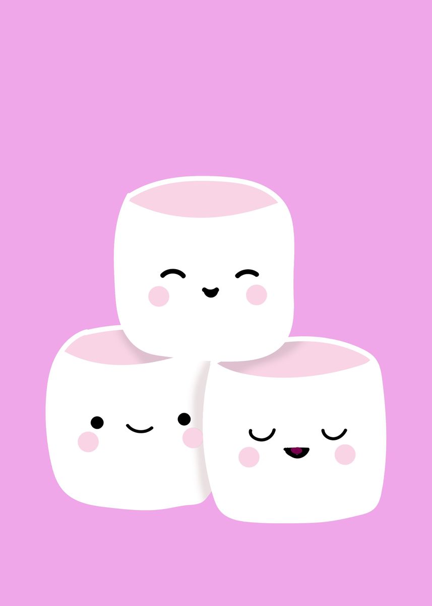 'Marshmallow' Poster by Color My Wall | Displate