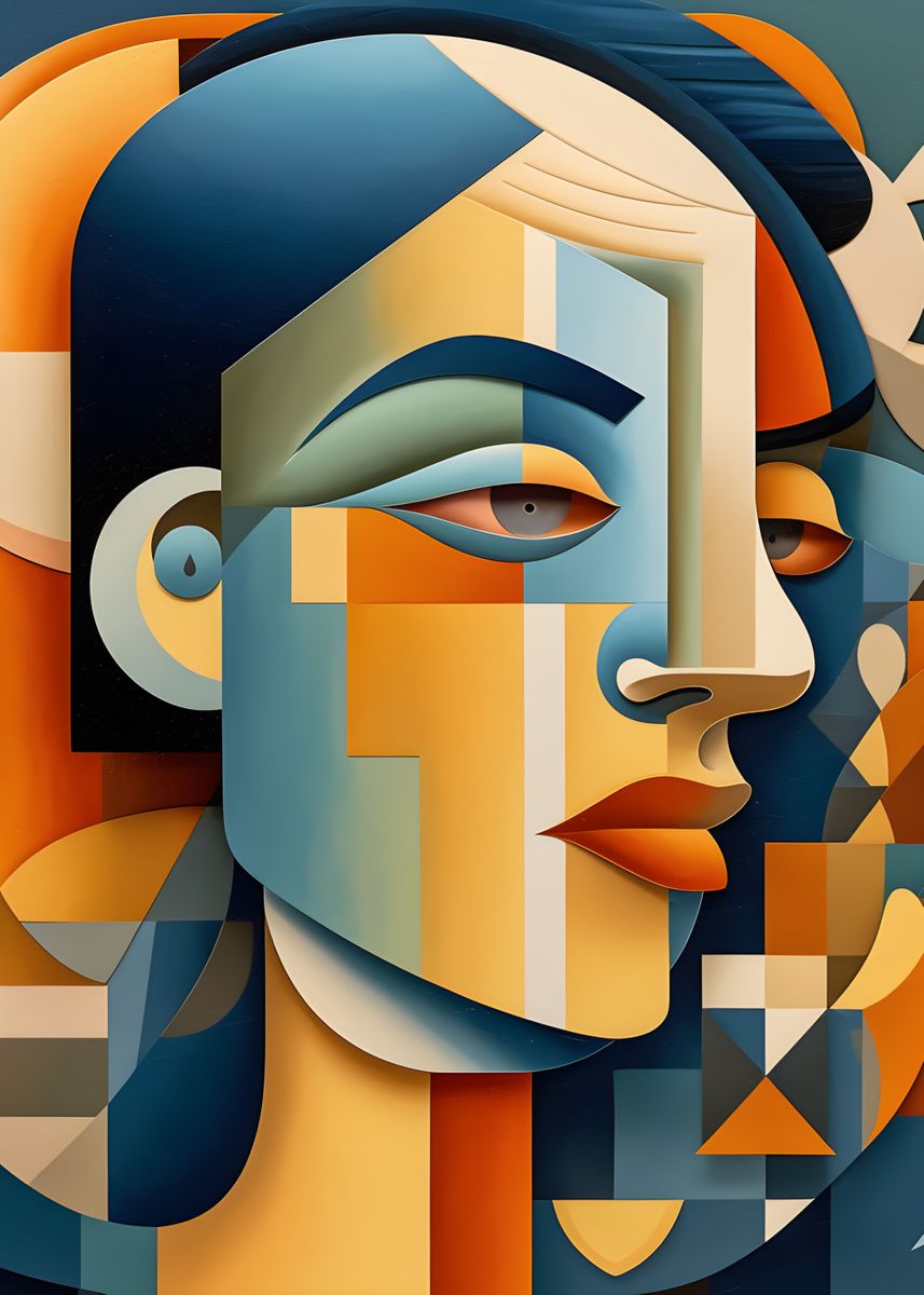 'Cubism wall art' Poster, picture, metal print, paint by LUNOME | Displate