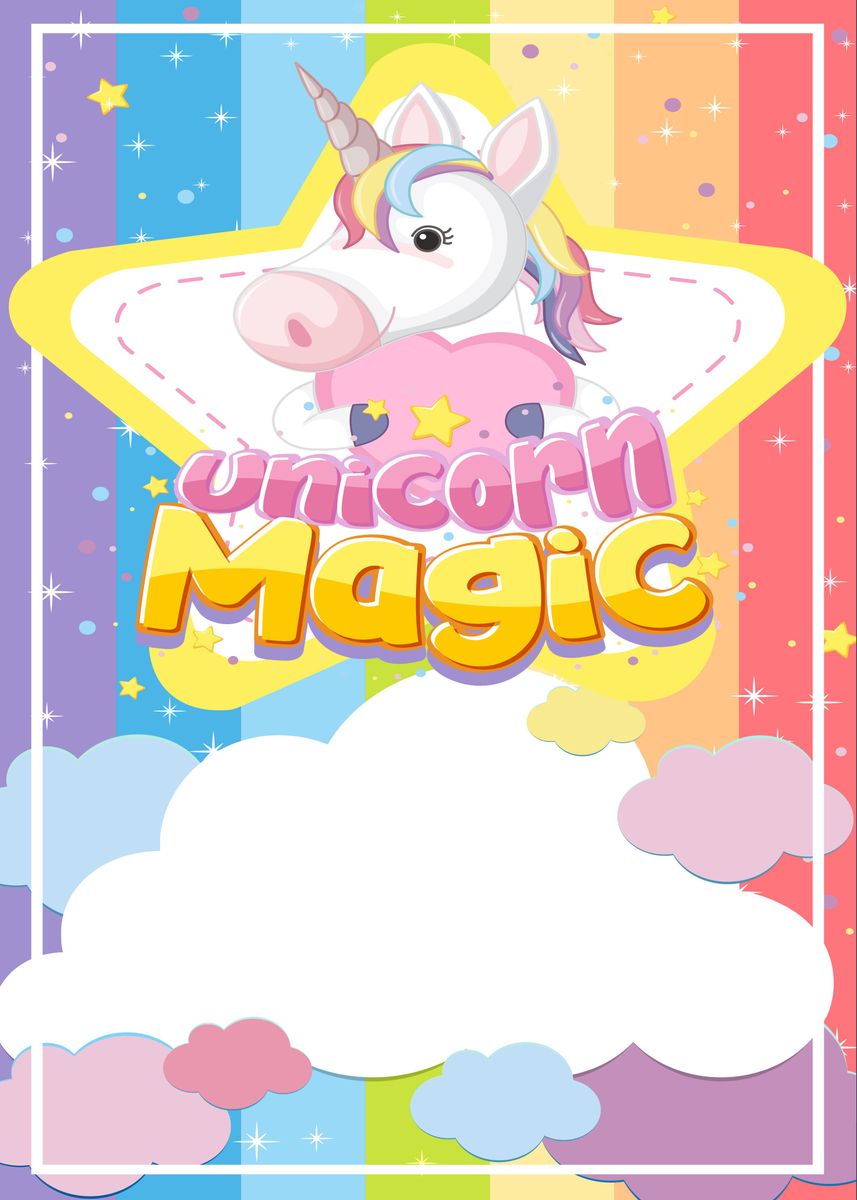 'Unicorn Magic' Poster, picture, metal print, paint by Nice Pictures ...