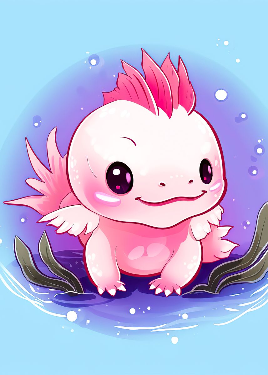 'Axolotl animal fantasy' Poster by Sohail Rees | Displate