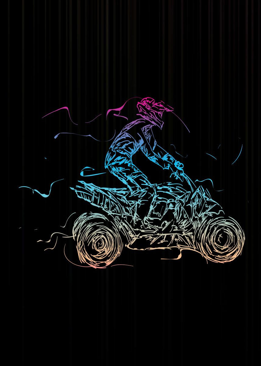 'Atv Rider' Poster, picture, metal print, paint by Beiler Korey | Displate