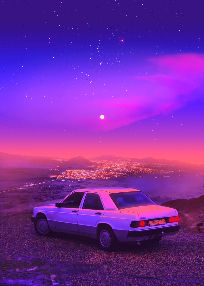 'Retro Driver' Poster, picture, metal print, paint by Yagedan | Displate