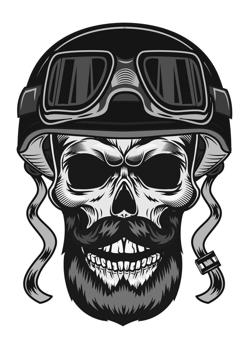 'Skull riders' Poster, picture, metal print, paint by Doublede Design ...