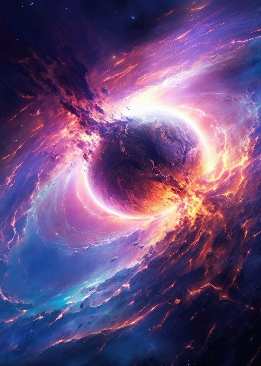 'Cosmic Cataclysm' Poster, picture, metal print, paint by murtzart ...