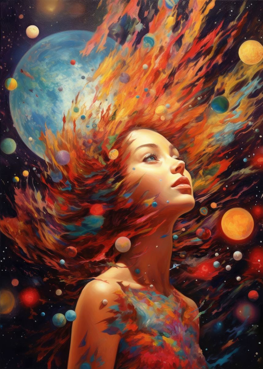 'Celestial Beauty' Poster, picture, metal print, paint by murtzart ...