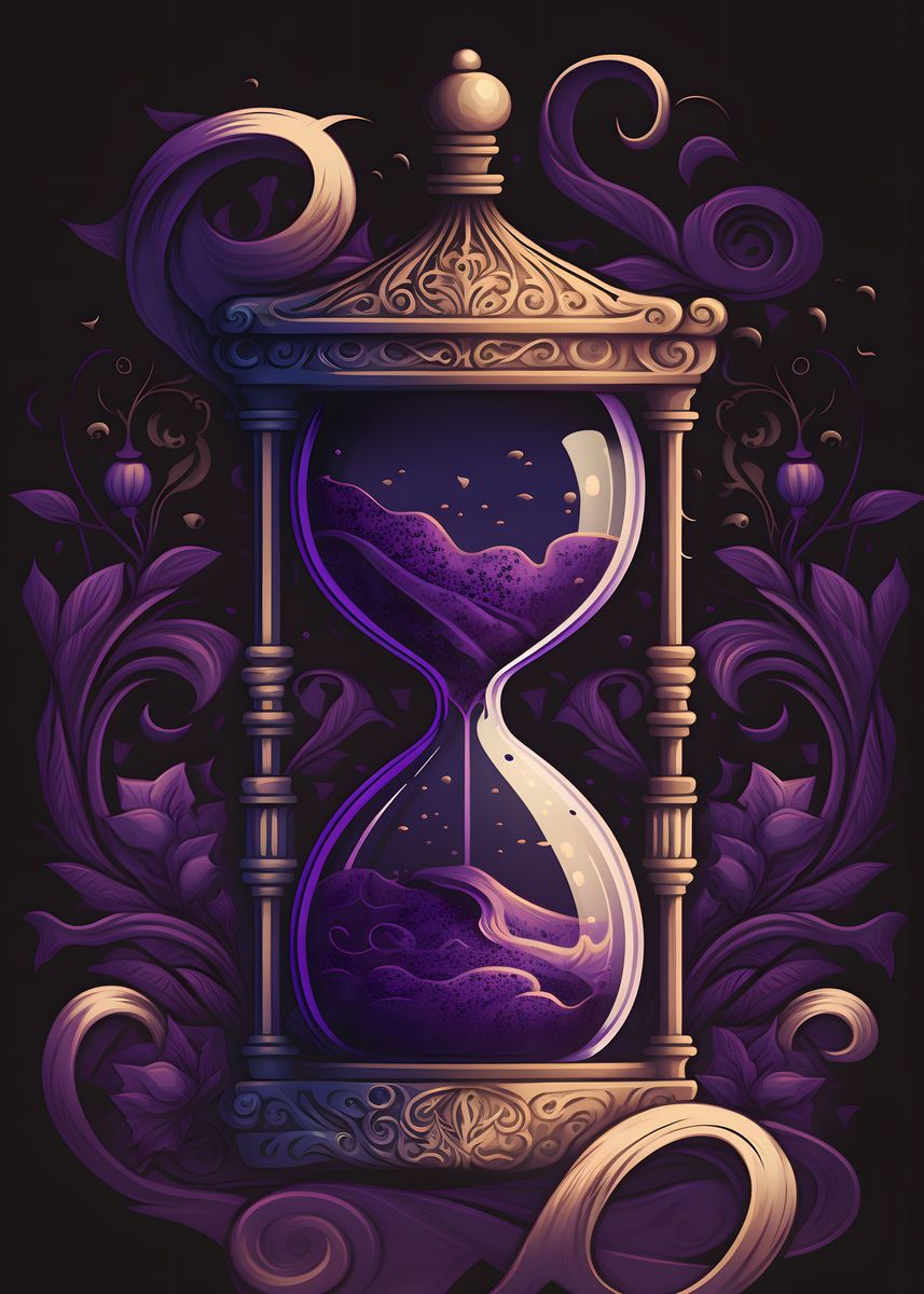 'Purple Hour Glass' Poster by snuffy | Displate