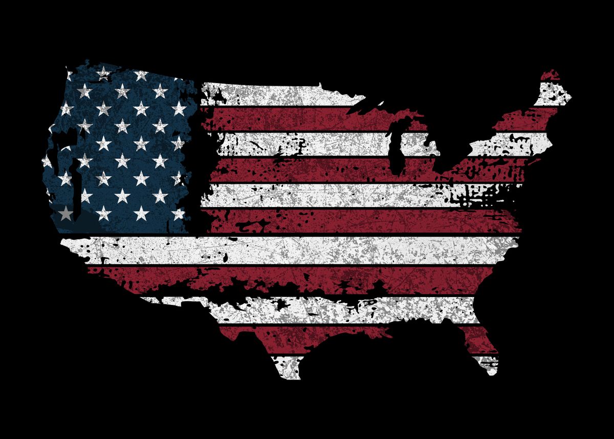 'Minimalist USA Map' Poster by mcmtdesigns | Displate