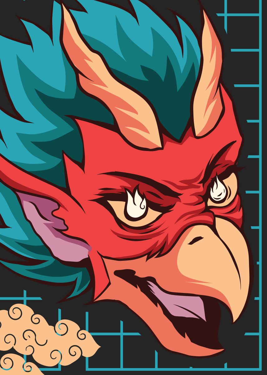 'Karasu tengu' Poster, picture, metal print, paint by XandYart | Displate