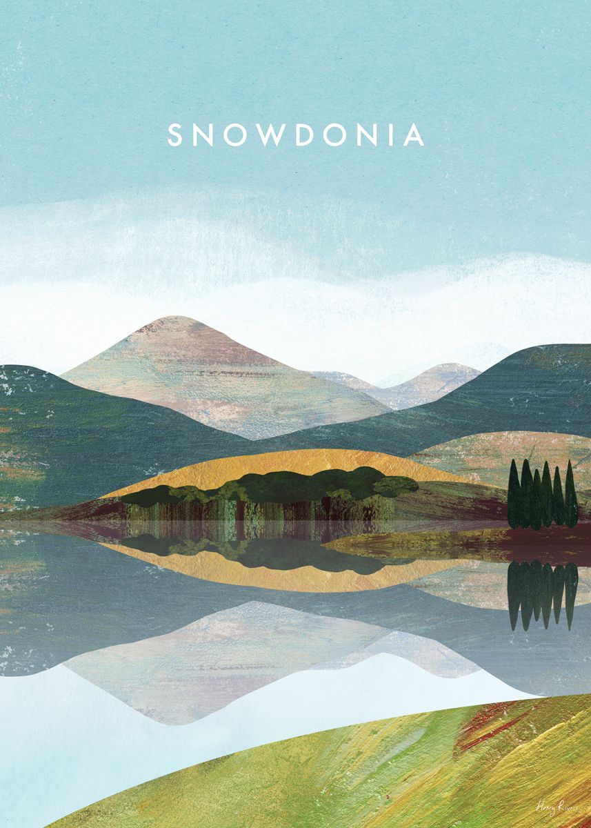 'Snowdon Snowdonia Wales' Poster, picture, metal print, paint by Henry ...