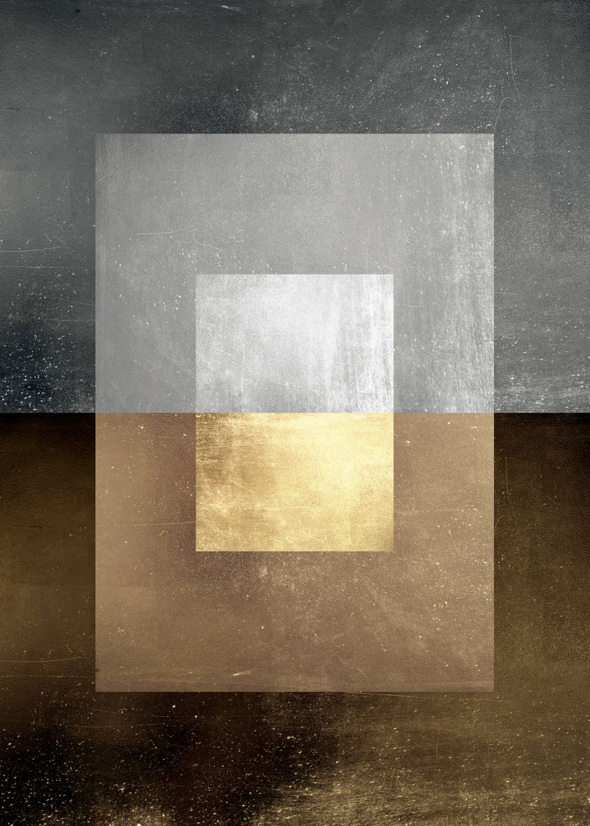'Art gold and silver 3' Poster, picture, metal print, paint by Vitor ...