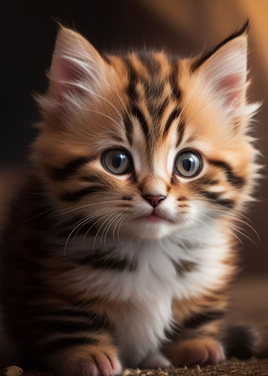 'Purrfectly Cute Cat' Poster, picture, metal print, paint by Creativity ...