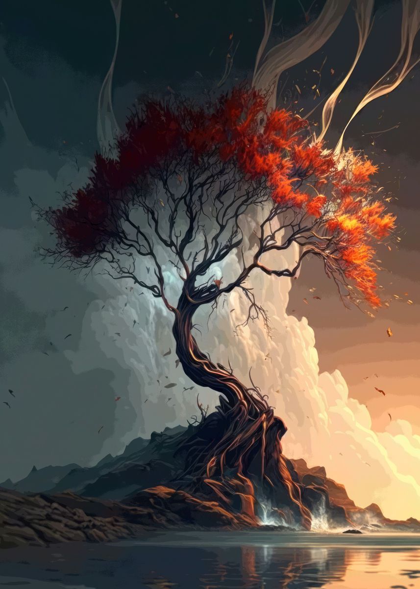 'Beautiful Tree' Poster, picture, metal print, paint by Angela Kawai ...