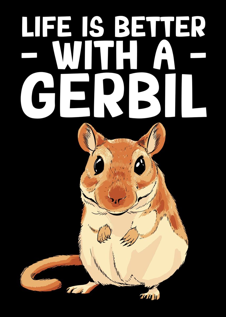 'Gerbil' Poster, picture, metal print, paint by Hexor | Displate