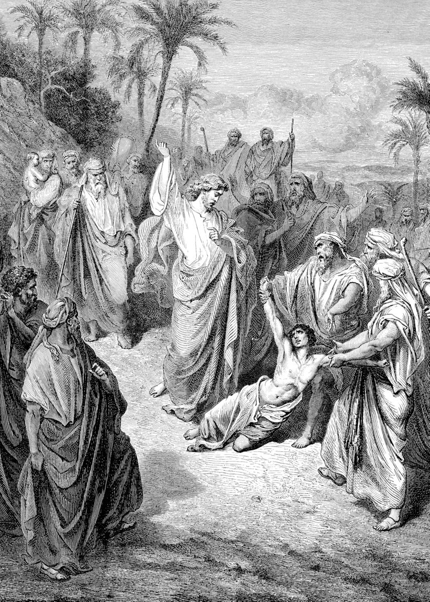 'Jesus Healing the Lunatic' Poster, picture, metal print, paint by ...