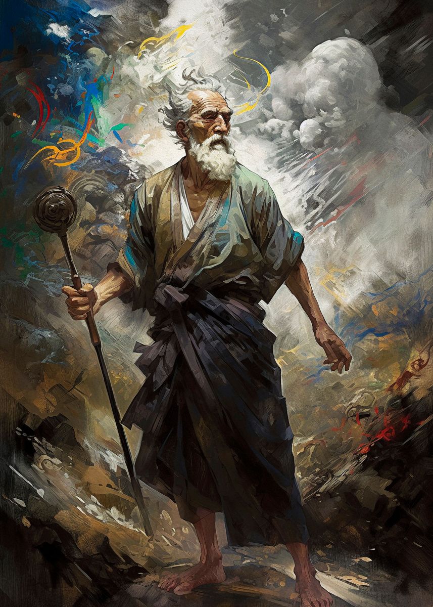 'Norse God With White Beard' Poster, picture, metal print, paint by ...