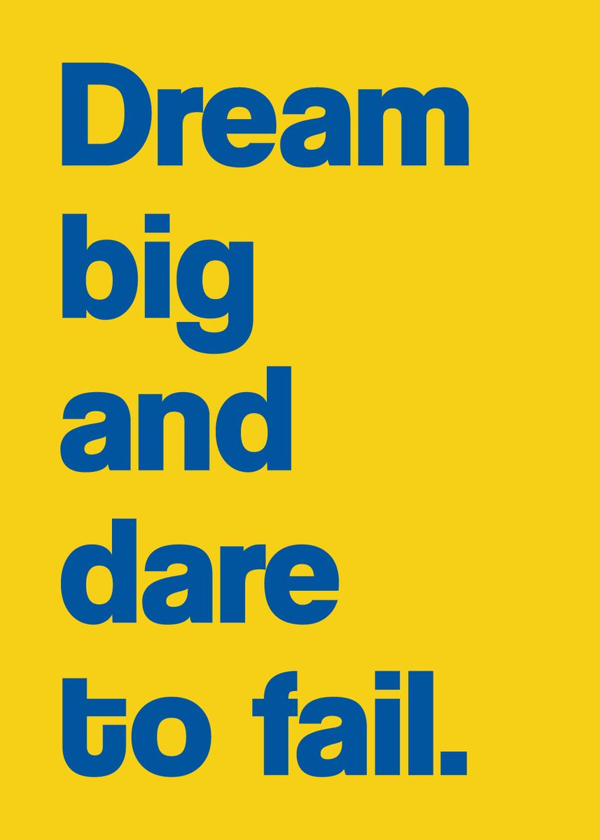 'Dream big quote' Poster by Lissons Quotes | Displate