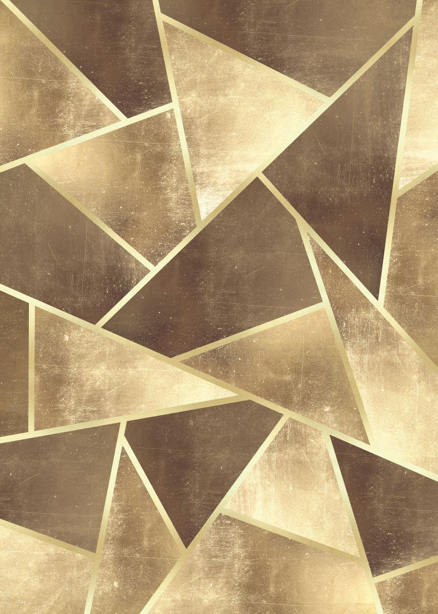 'Art gold and silver 2' Poster, picture, metal print, paint by Vitor ...