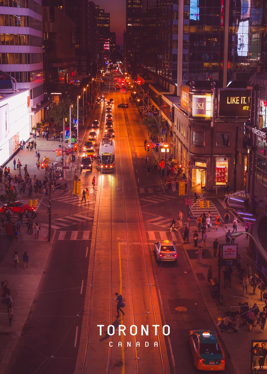 'Toronto ' Poster, picture, metal print, paint by Travel Addict | Displate