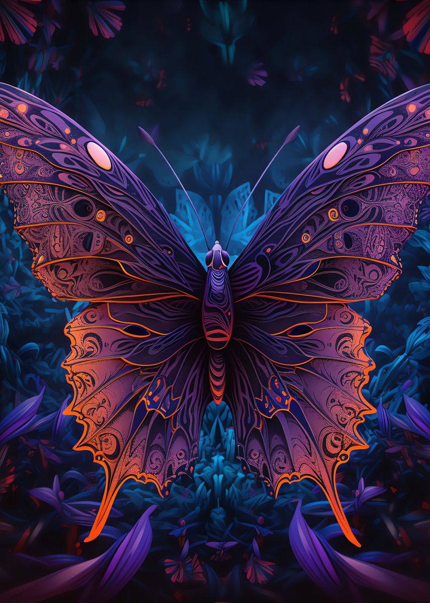 'Insect Neon' Poster by Abu Abu | Displate