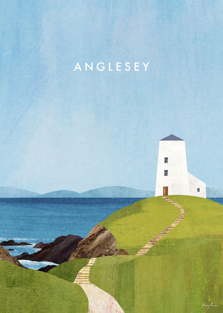 'Anglesey Wales' Poster, picture, metal print, paint by Henry Rivers ...