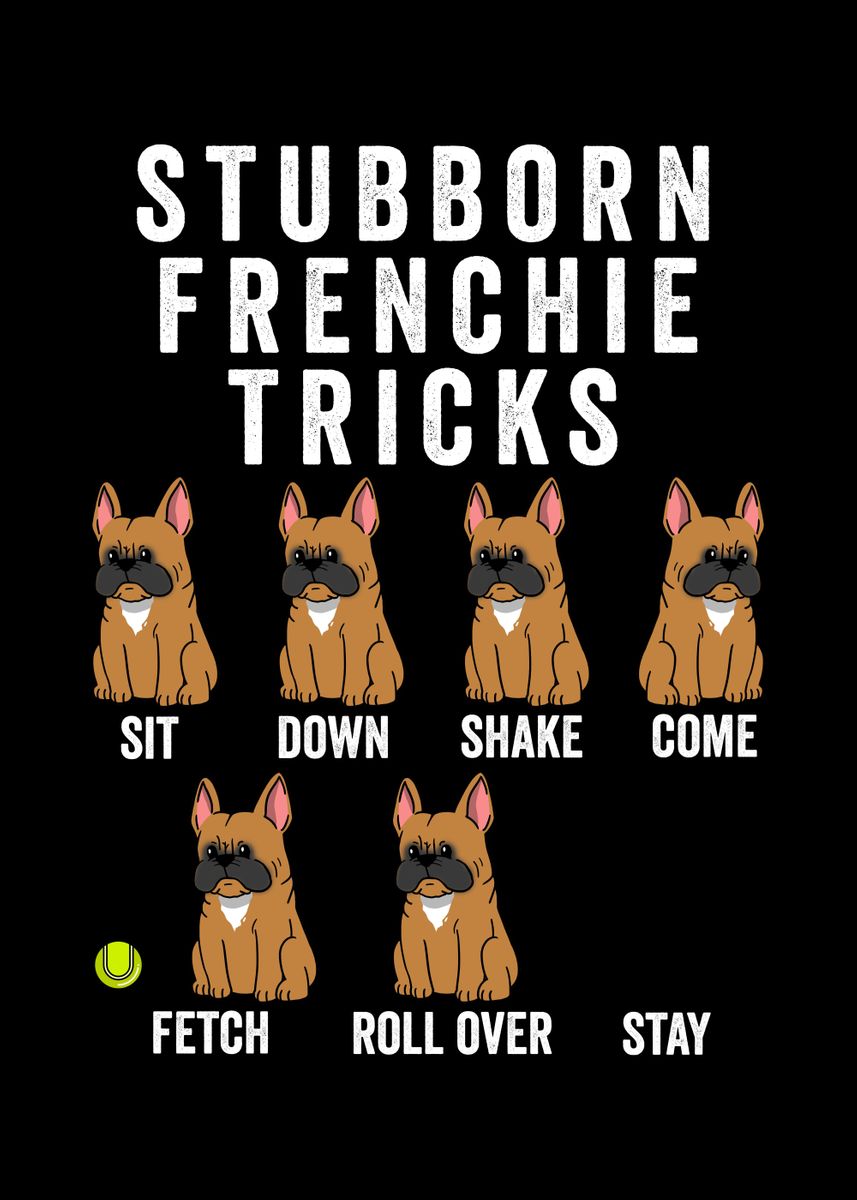 'French Bulldog Tricks' Poster, picture, metal print, paint by ...