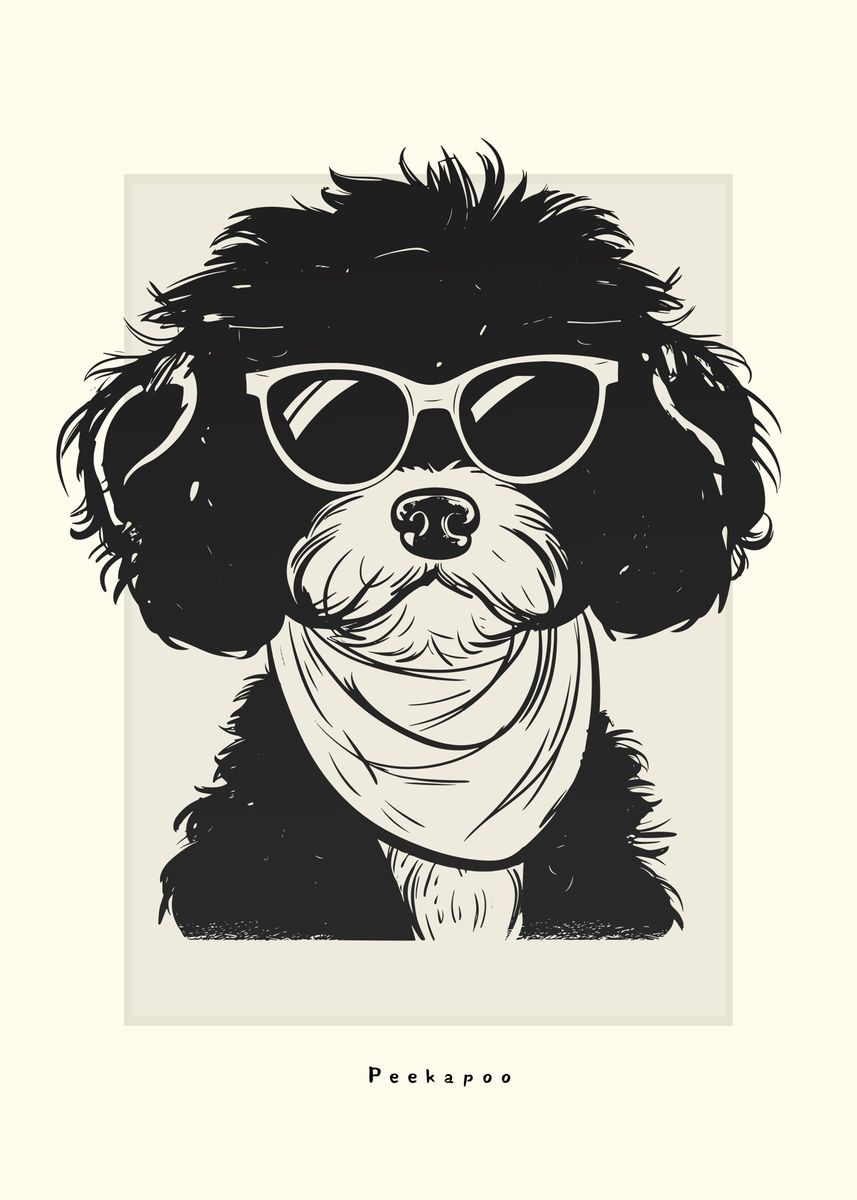 'Peekapoo IIlustration' Poster, picture, metal print, paint by Rafael ...