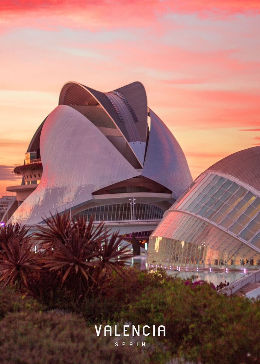 'Valencia ' Poster, picture, metal print, paint by Famous City | Displate