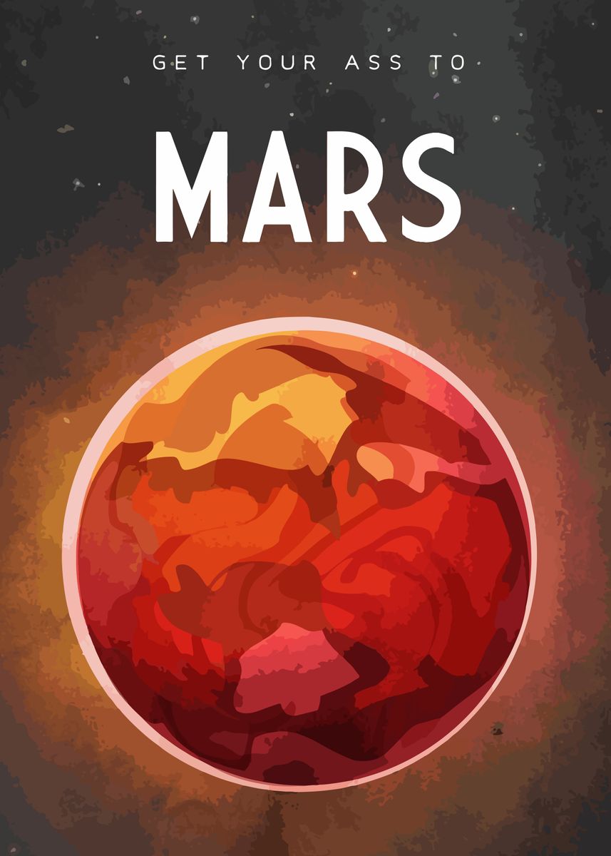'Travel to mars' Poster, picture, metal print, paint by Addolf ...