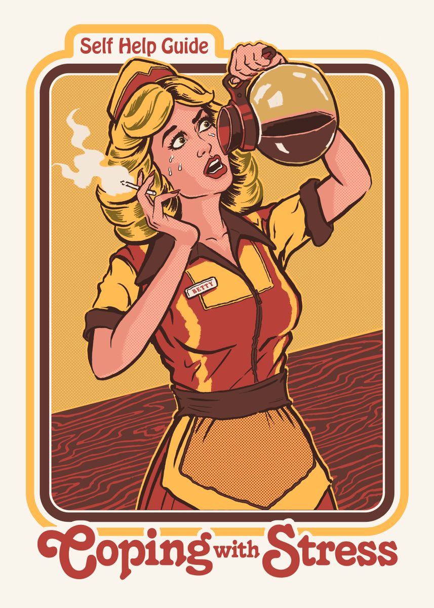 'Coping with stress' Poster, picture, metal print, paint by Steven ...