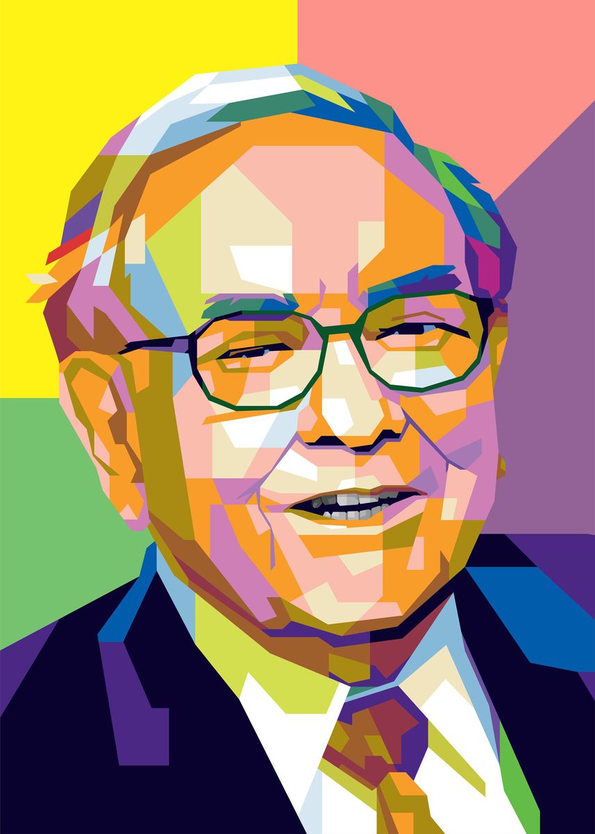 'Warren Buffett' Poster, picture, metal print, paint by Erick Sato ...
