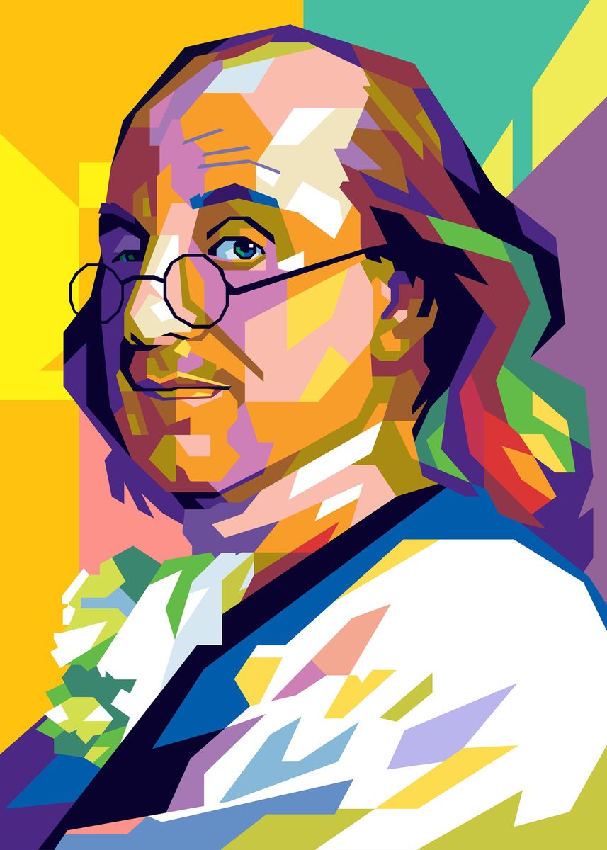 'Benjamin Franklin' Poster, picture, metal print, paint by Erick Sato ...