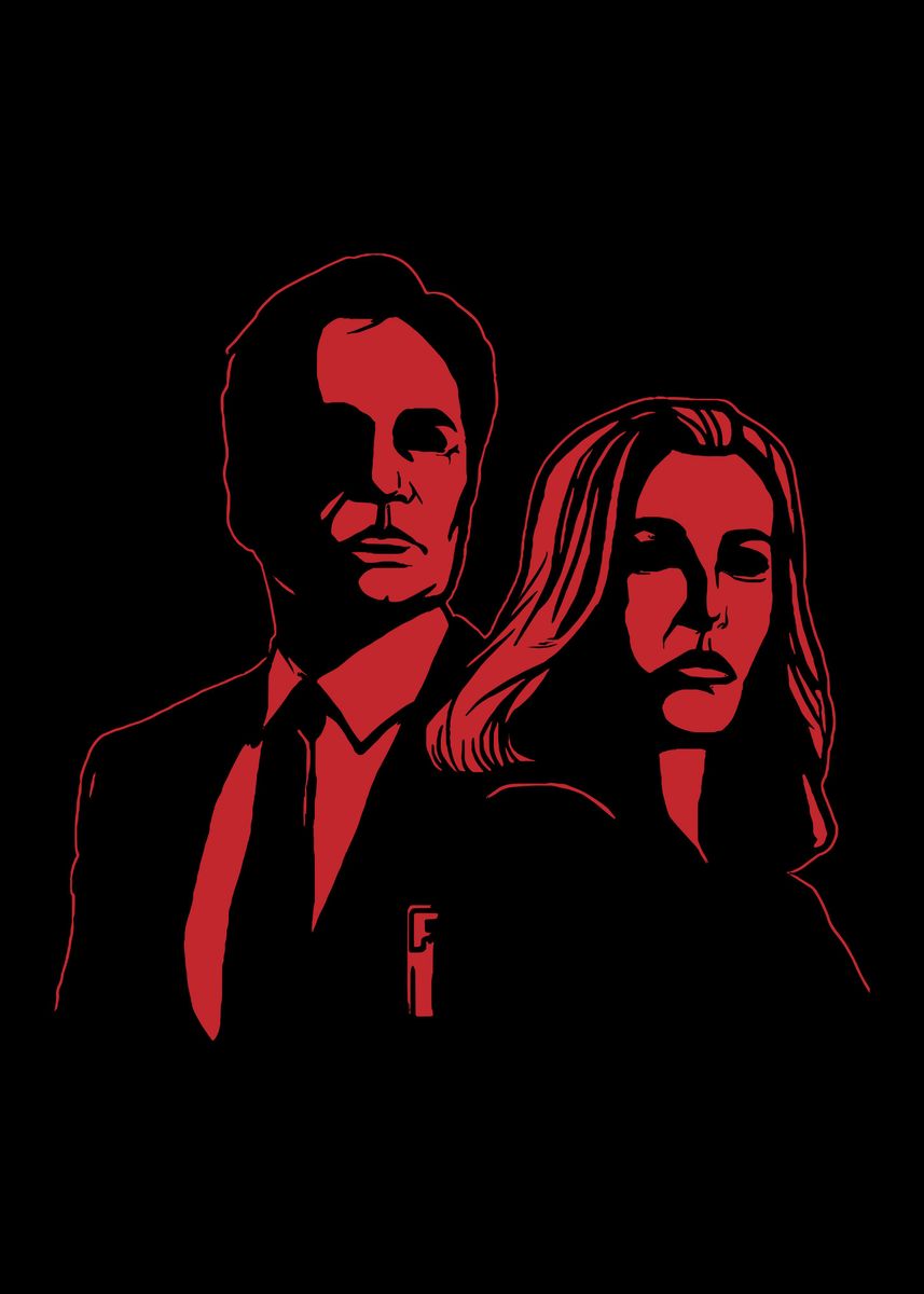 'X Files mulder scully' Poster, picture, metal print, paint by retno ...