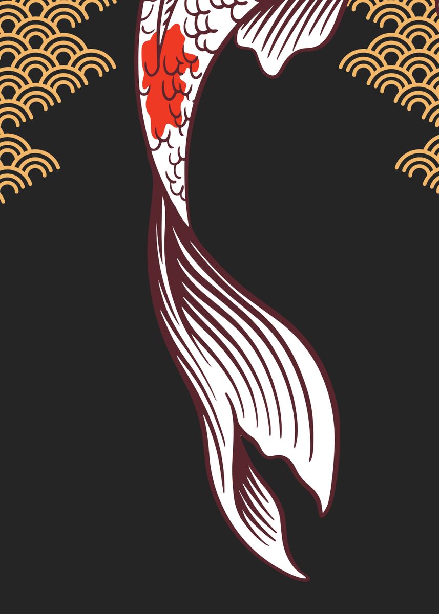 'Elegant Fish Tail' Poster, picture, metal print, paint by XandYart ...