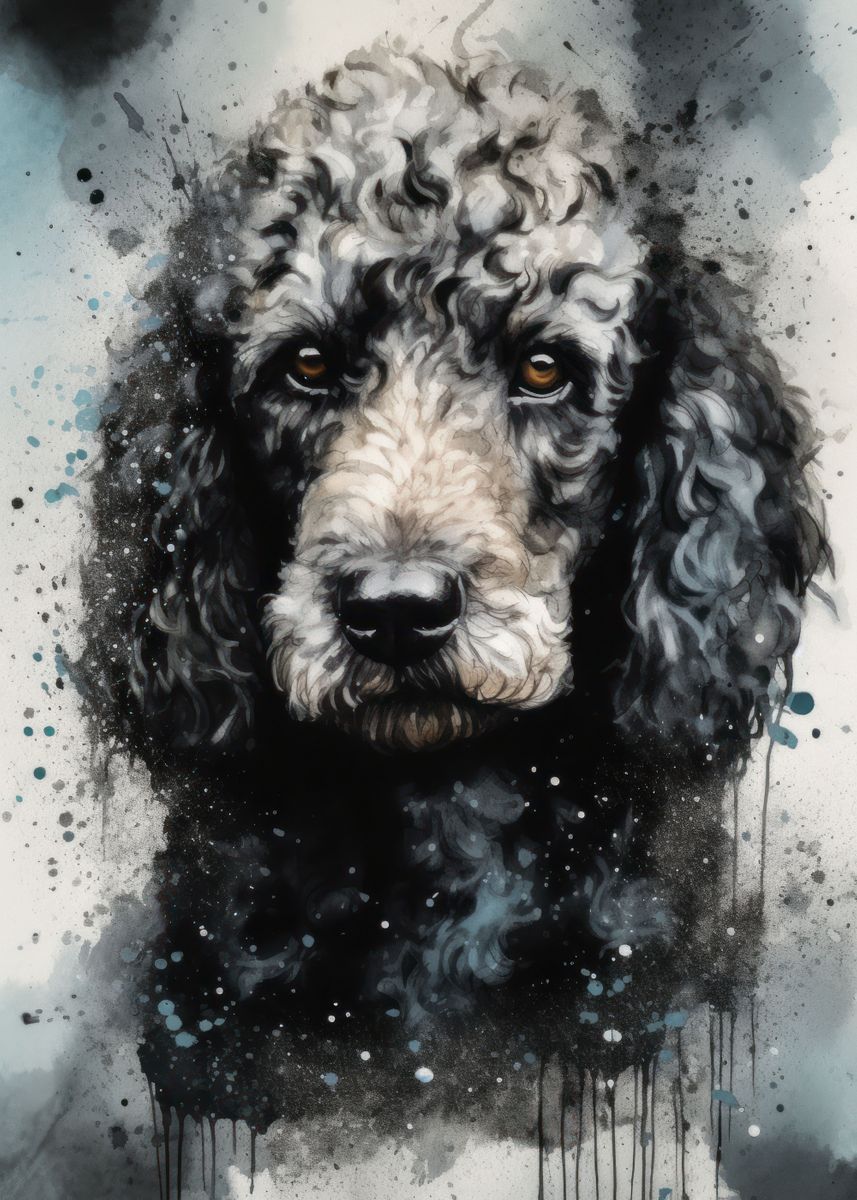 'Poodle Dog Furry Elegance' Poster, picture, metal print, paint by ...