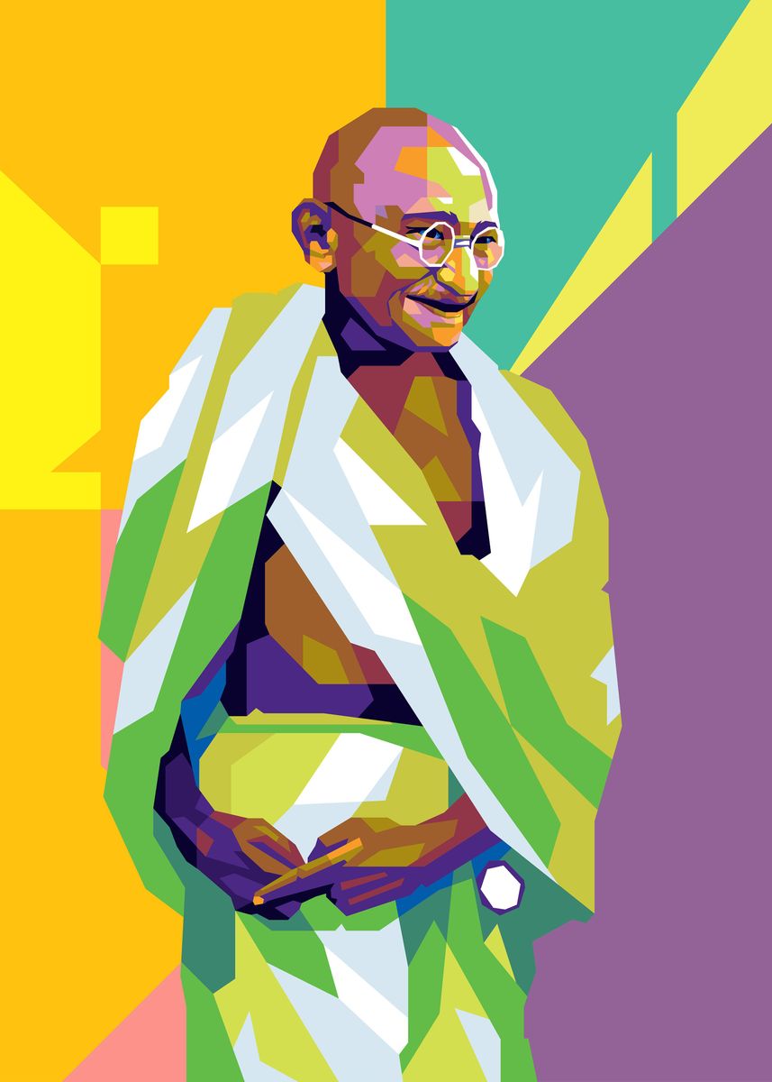 'Mahatma Gandhi' Poster, picture, metal print, paint by Erick Sato ...