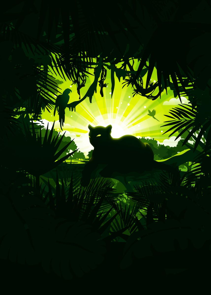 'Panther' Poster, picture, metal print, paint by REZ DESIGN | Displate