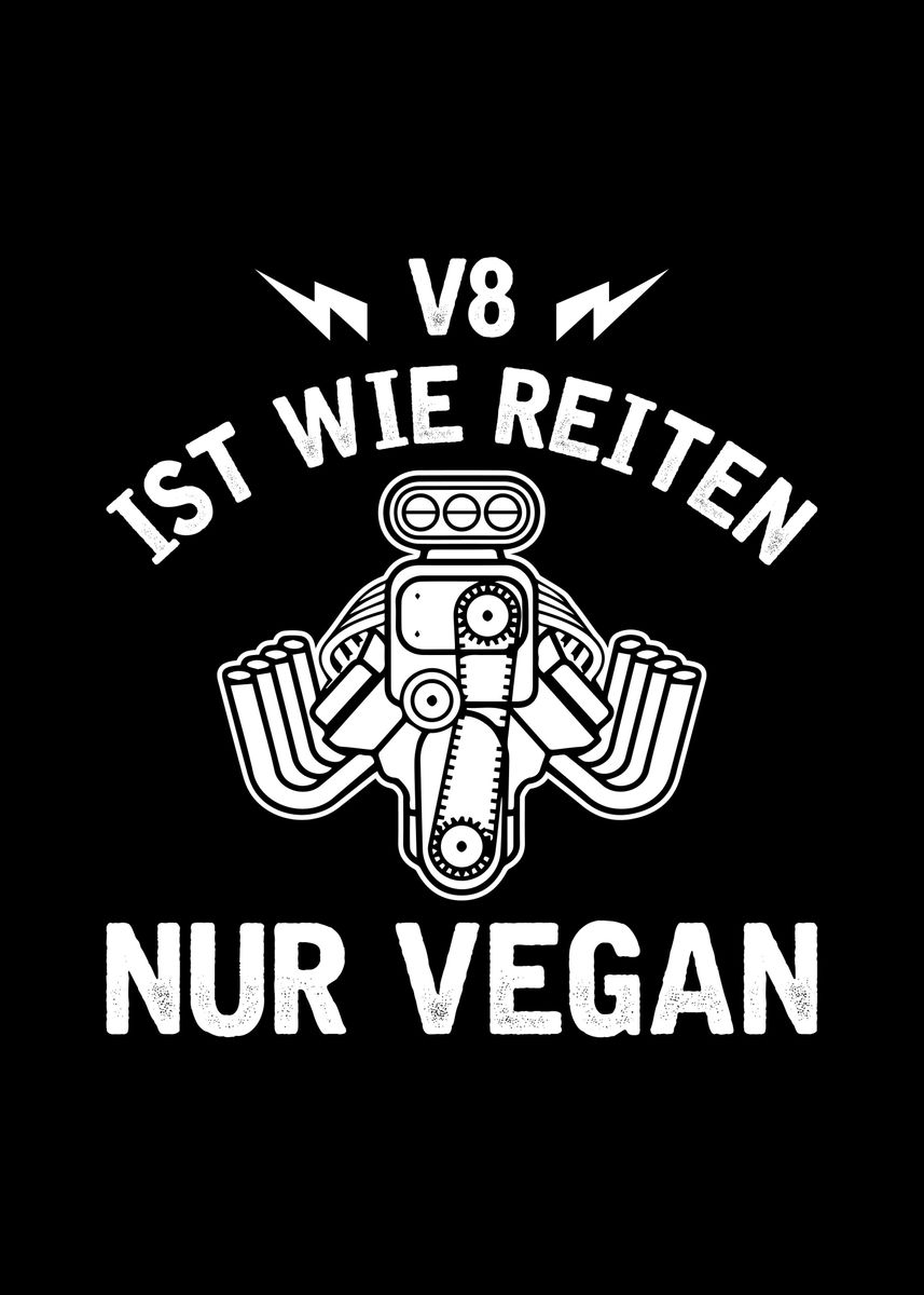 'Tuner Tuning German V8' Poster, picture, metal print, paint by ...