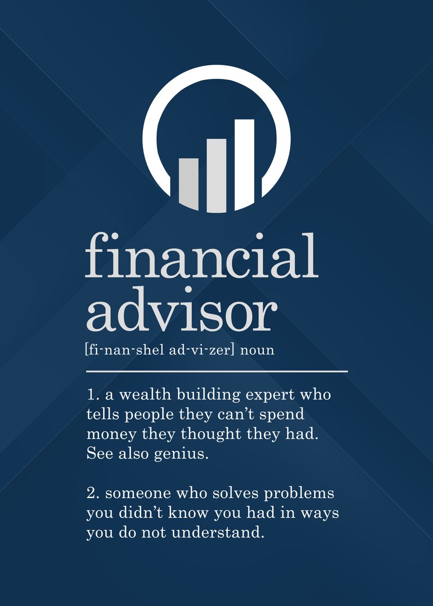 'Funny Financial Advisor' Poster, picture, metal print, paint by ...