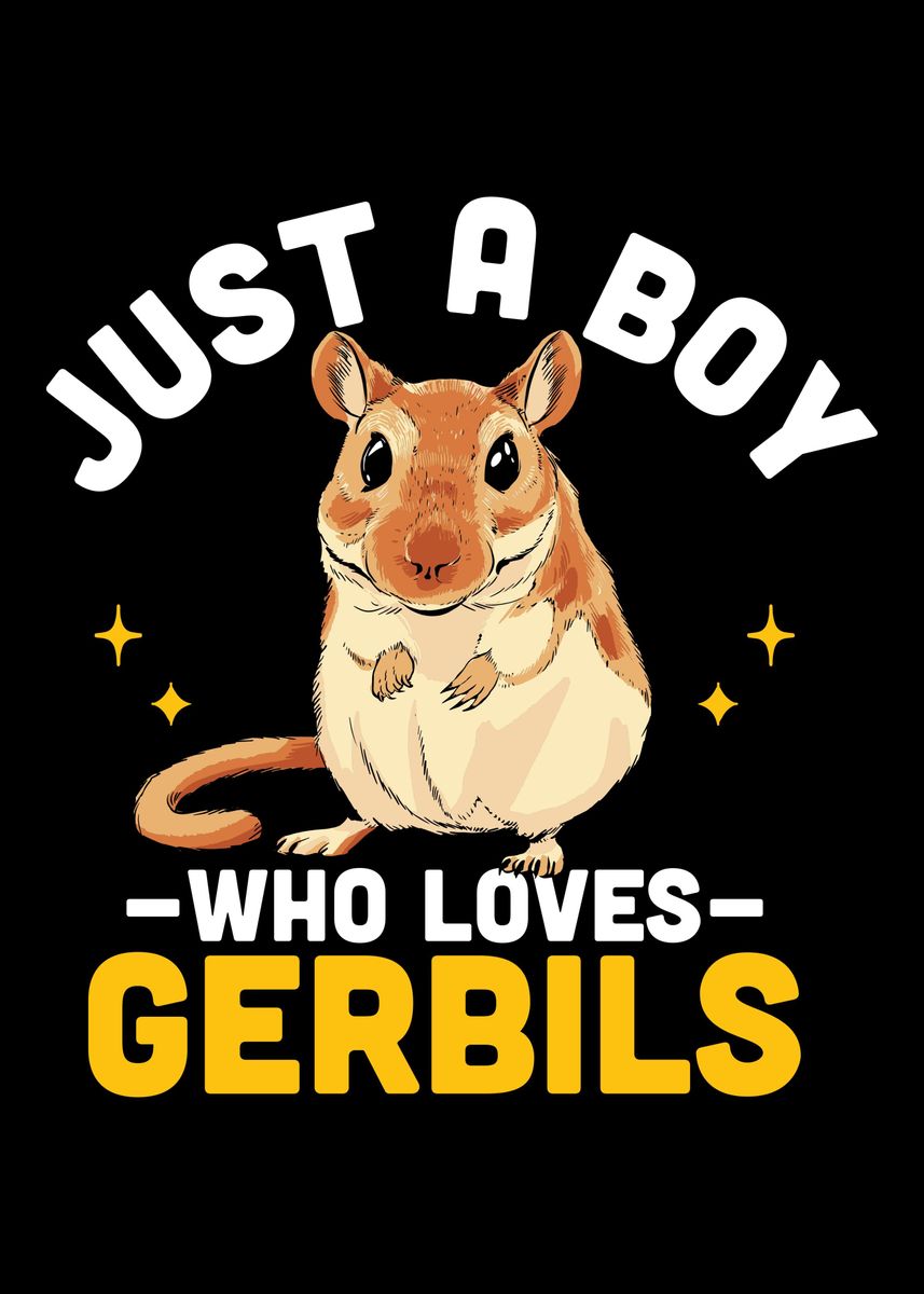 'Gerbil Gift Boy' Poster, picture, metal print, paint by Hexor | Displate