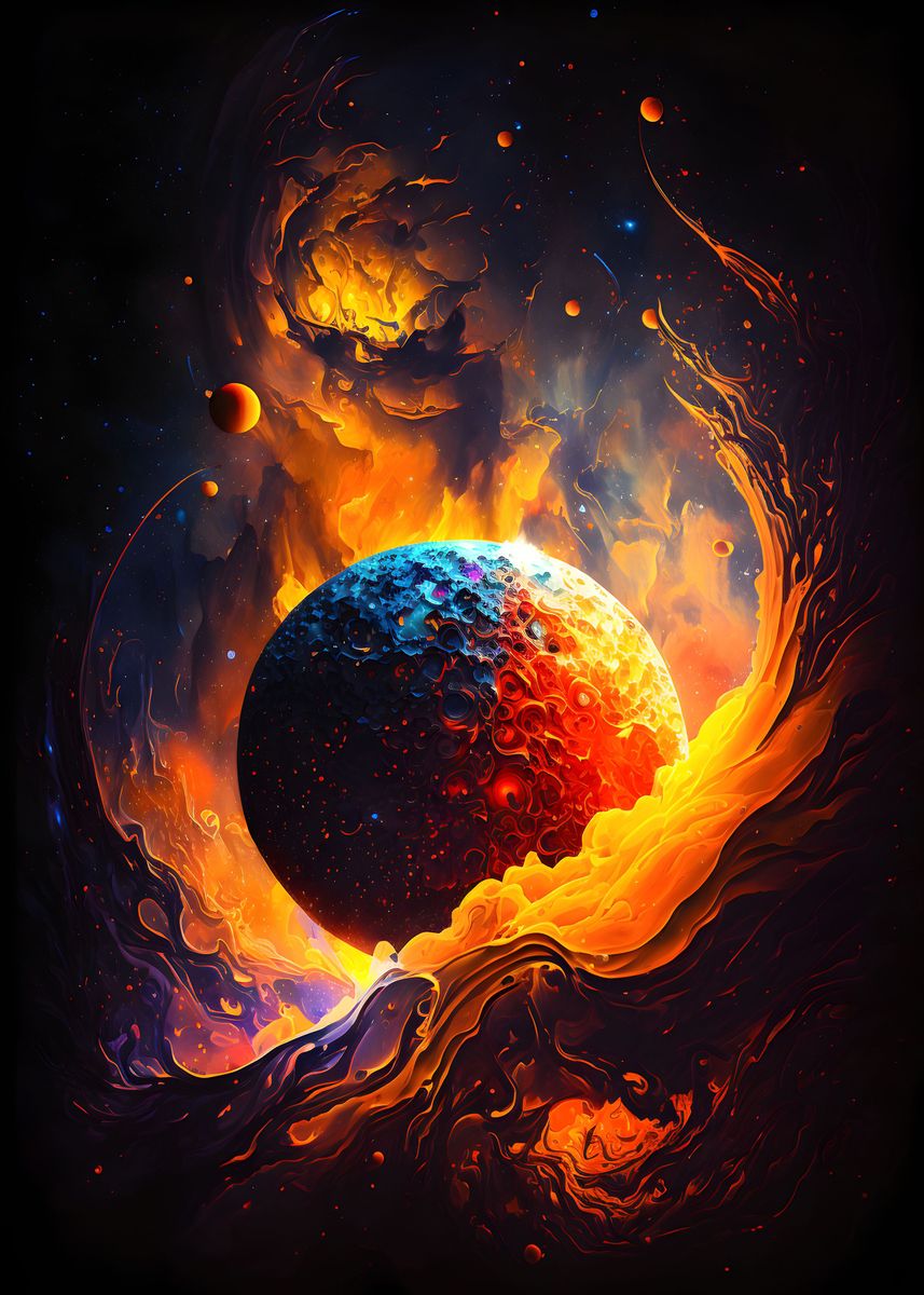 'The planet earth' Poster, picture, metal print, paint by WillardRenner ...