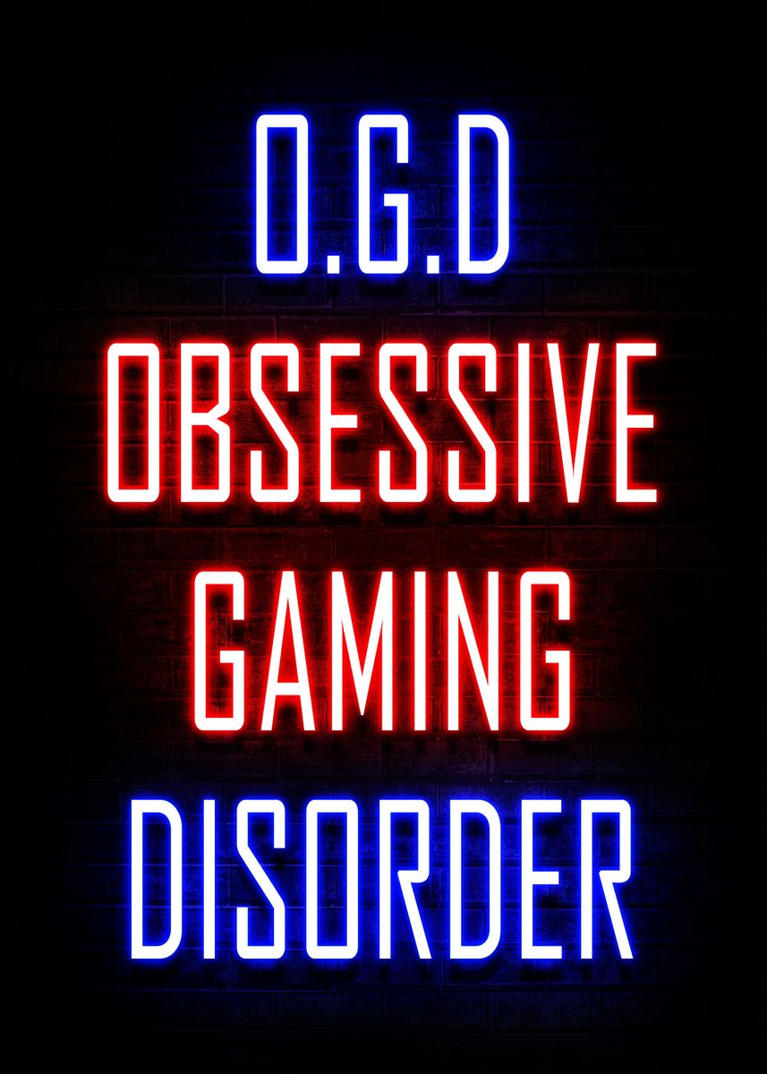 'Obsessive Gaming Disorder' Poster, picture, metal print, paint by ...