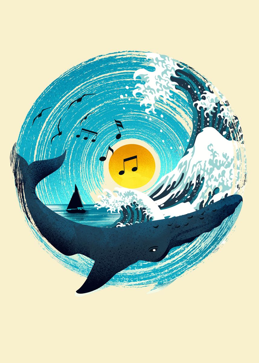 'Sound wave' Poster, picture, metal print, paint by Dan Fajardo | Displate