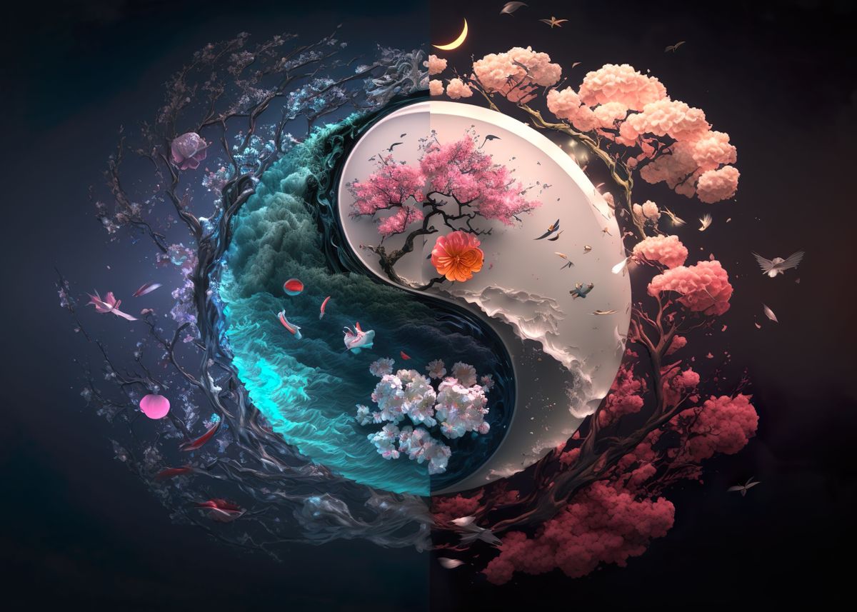 'Natural Yin and Yang' Poster by PrintYourDigitals | Displate