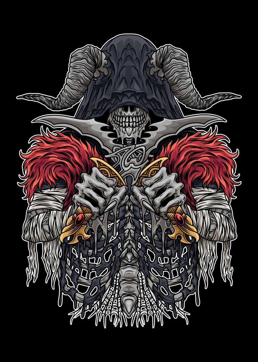 'Skull Assassin ' Poster, picture, metal print, paint by hendra pratama ...