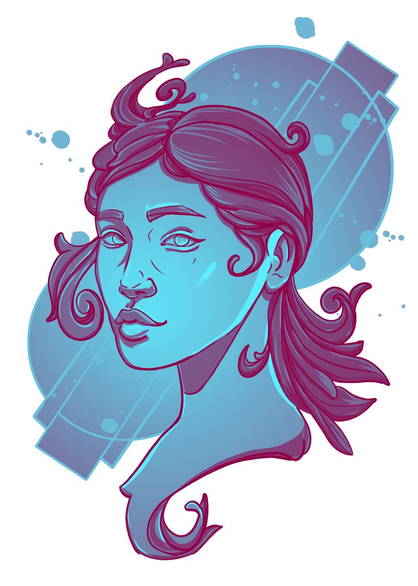 'Vaporwave Girl ' Poster, picture, metal print, paint by Atanas ...