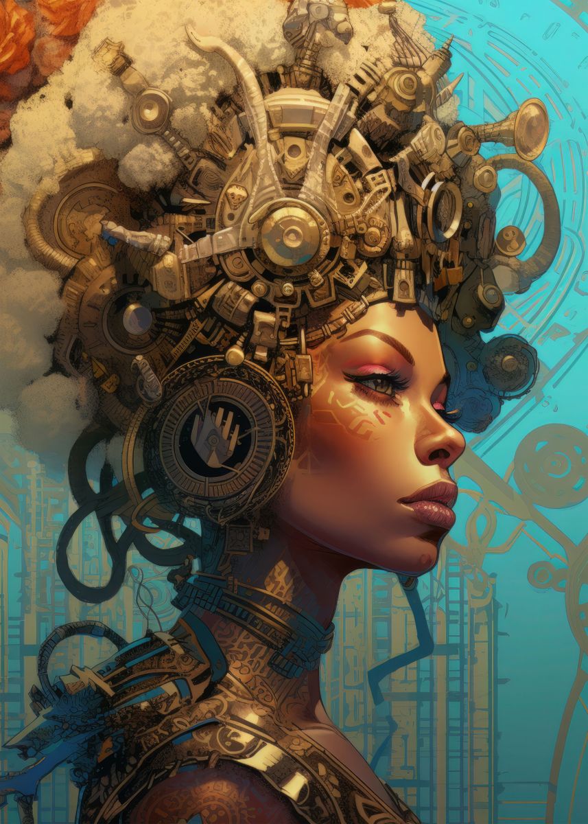 'African Queen' Poster, picture, metal print, paint by Ludo Enko | Displate